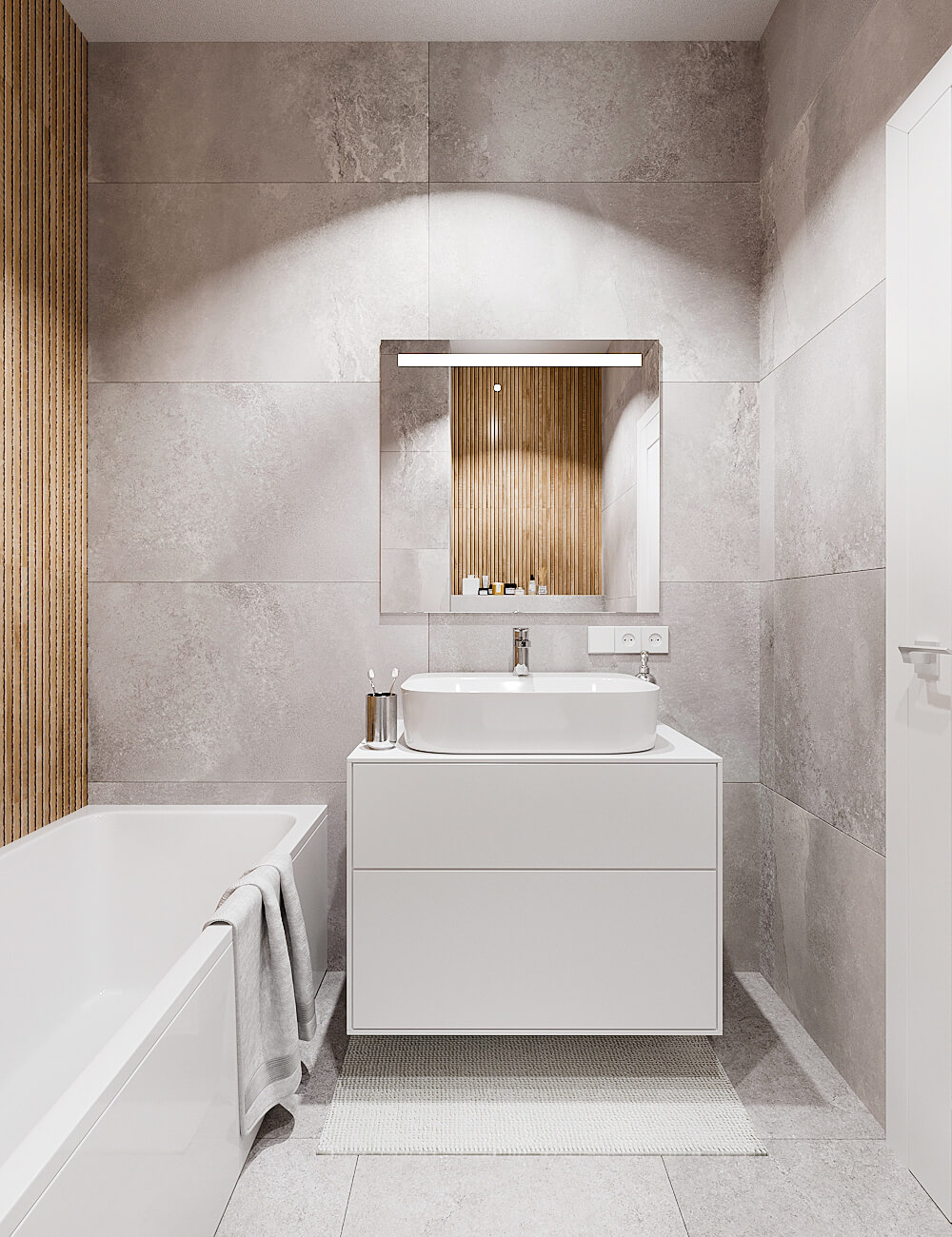 Совмещенный санузел №27699 под дерево в Москве - КЕРАМ МАРКЕТ®