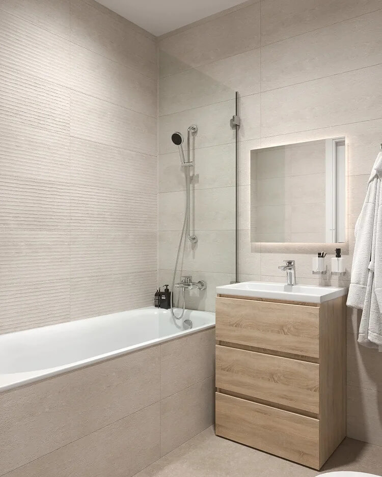 Совмещенный санузел №28784 под камень в Москве - КЕРАМ МАРКЕТ®