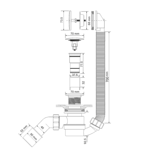 Слив-перелив Эстет McAlpine Mrb12 купить в Москве.