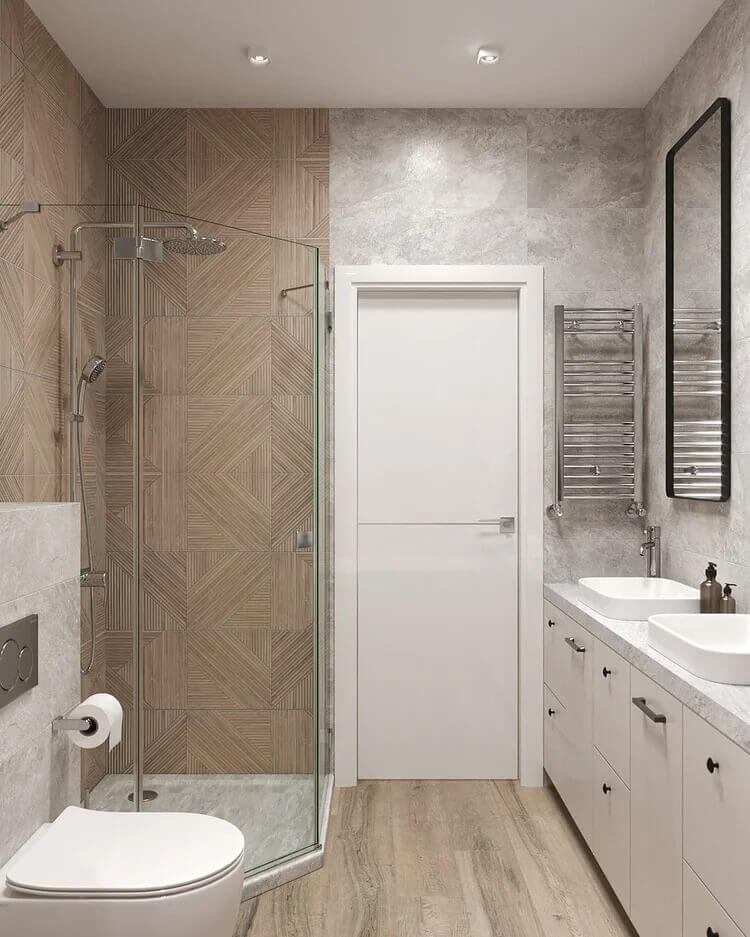 Настенная плитка Colorker Tangram Walnut, 31.6x100, под дерево ...