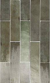 Керамогранит Equipe Tribeca Sage Green, 6x24, под майолику, зелёный ...