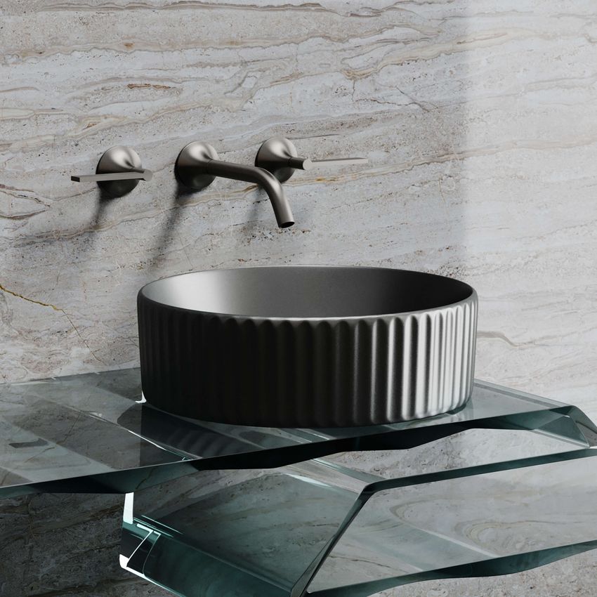 Раковина накладная Ceramica Nova Element Темный Антрацит Матовый CN6057MDH купить в Москве.