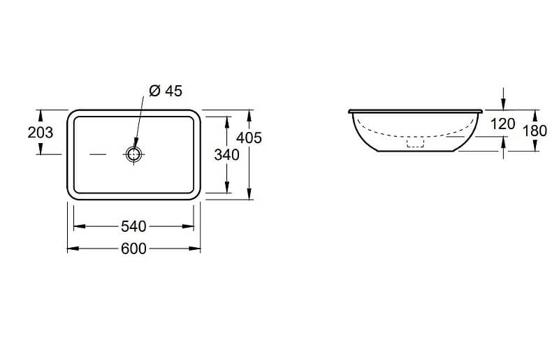 Раковина встраиваемая Villeroy & Boch Loop&Friends 61630001, цвет белый ...