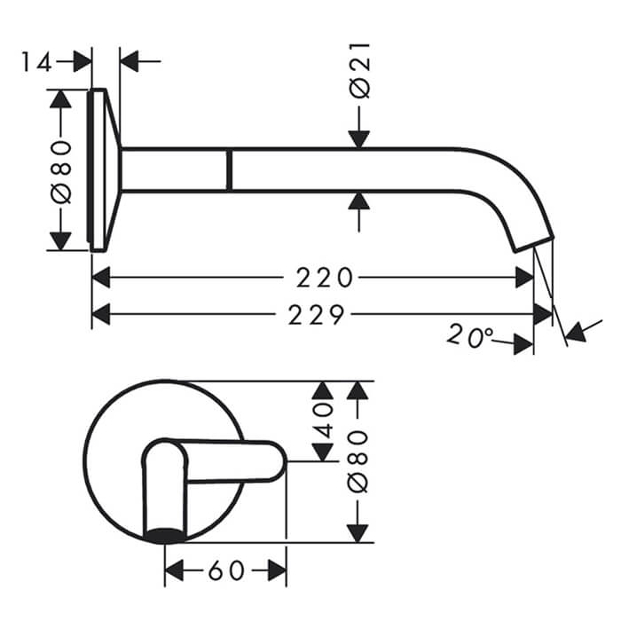Смеситель для раковины Axor One 48112140 купить в Москве.