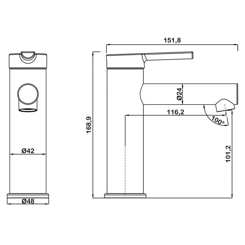 Смеситель для раковины Swedbe Diana 1010B купить в Москве.