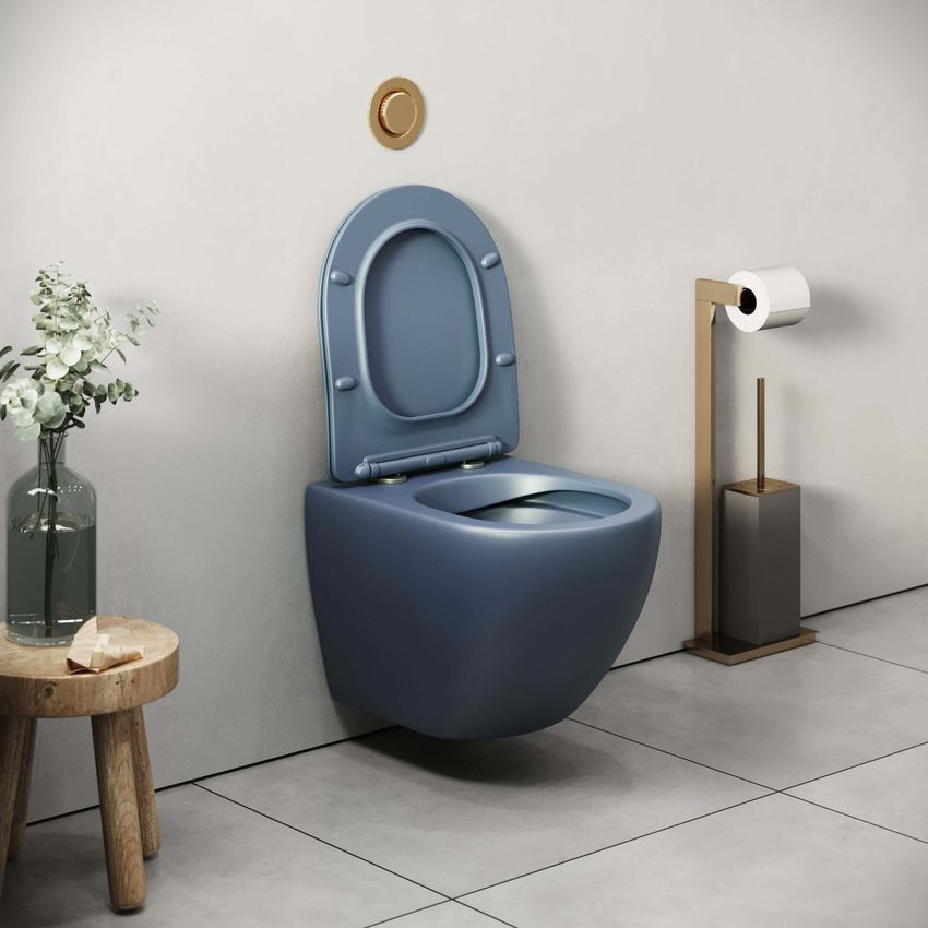 Унитаз подвесной Grossman Color с тонкой крышкой GR-4455BLMS купить в ...