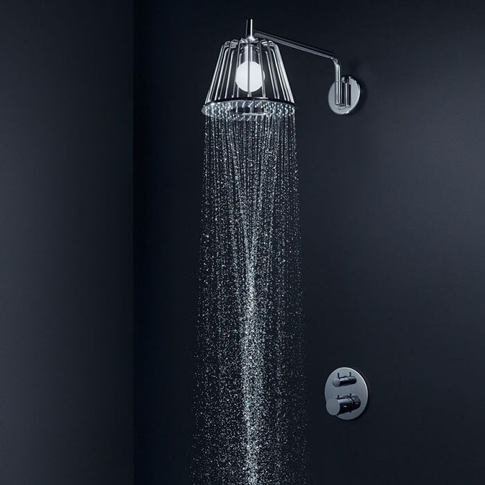 Верхний душ Axor LampShower 26031000, 12.7x22.9, хром купить в салонах ...